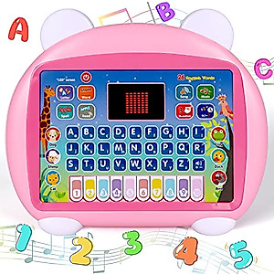 1 2 3 Year Old Girl Gifts, Alphabet abc Learning for Toddlers Toys Age 1-2-4 Learning Toys for 2-3-4 Year Olds Toddler Girl Toys for 1-3 Years Old Kids Laptop Birthday Gifts for Girls Tablet for Kids