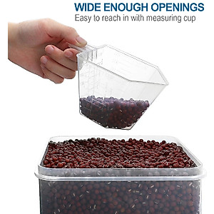 VERONES Large Tall Airtight Food Storage Containers, 10 PACK Plastic Airtight Kitchen & Pantry Organization, Ideal for Flour & Sugar - BPA-Free Plastic Canisters with Labels