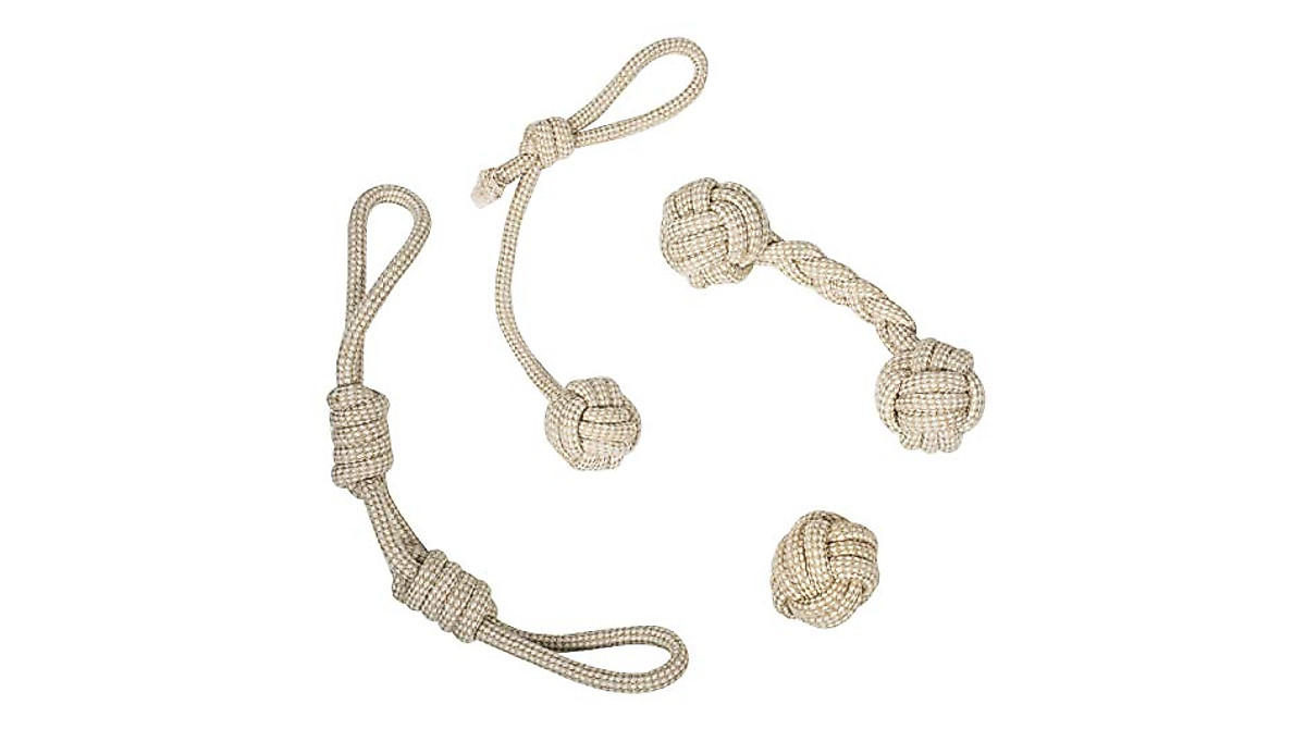 Franklin Natural Rope Dog Toys - 4 Pack for Play & Fetch