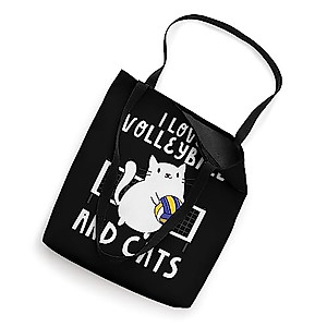 Spiker Setter Cute Funny I Love Volleyball And Cats Tote Bag
