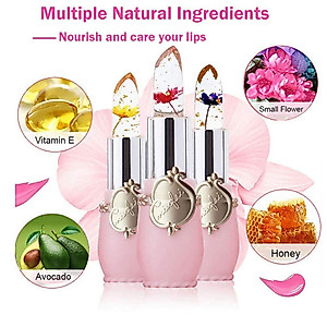 SuperThinker Crystal Jelly Lipstick - Moisturizer Clear Lip Gloss Balm Color Changing Lipstick