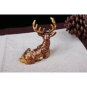 Deer Trinket Box Metal Deer Fawn Jeweled Enamel Trinket Box Christmas Decor Deer Gift (Crystals)