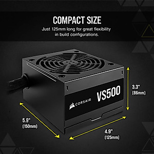 Corsair VS Series™ VS500 80 PLUS Certified Non-Modular ATX Power Supply
