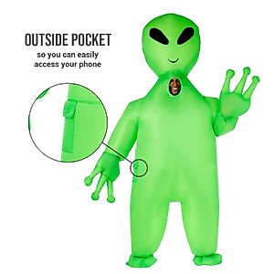 Morph Alien Inflatable Costume - Adult Blow Up Alien Costume