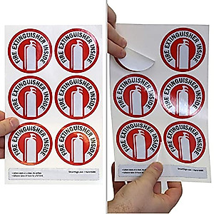 SmartSign Fire Extinguisher Inside Label | 2.75" x 2.75" Engineer Grade Reflective