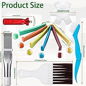 5 Pcs Air Conditioner Fin Cleaner Set 3 Different Ac Fin Comb Condenser Fin Straightener,2 Different Brush Condenser Ac Coil Cleaner Air Refrigerator Fin Cleaner Evaporator Radiator Repair Clean Tool
