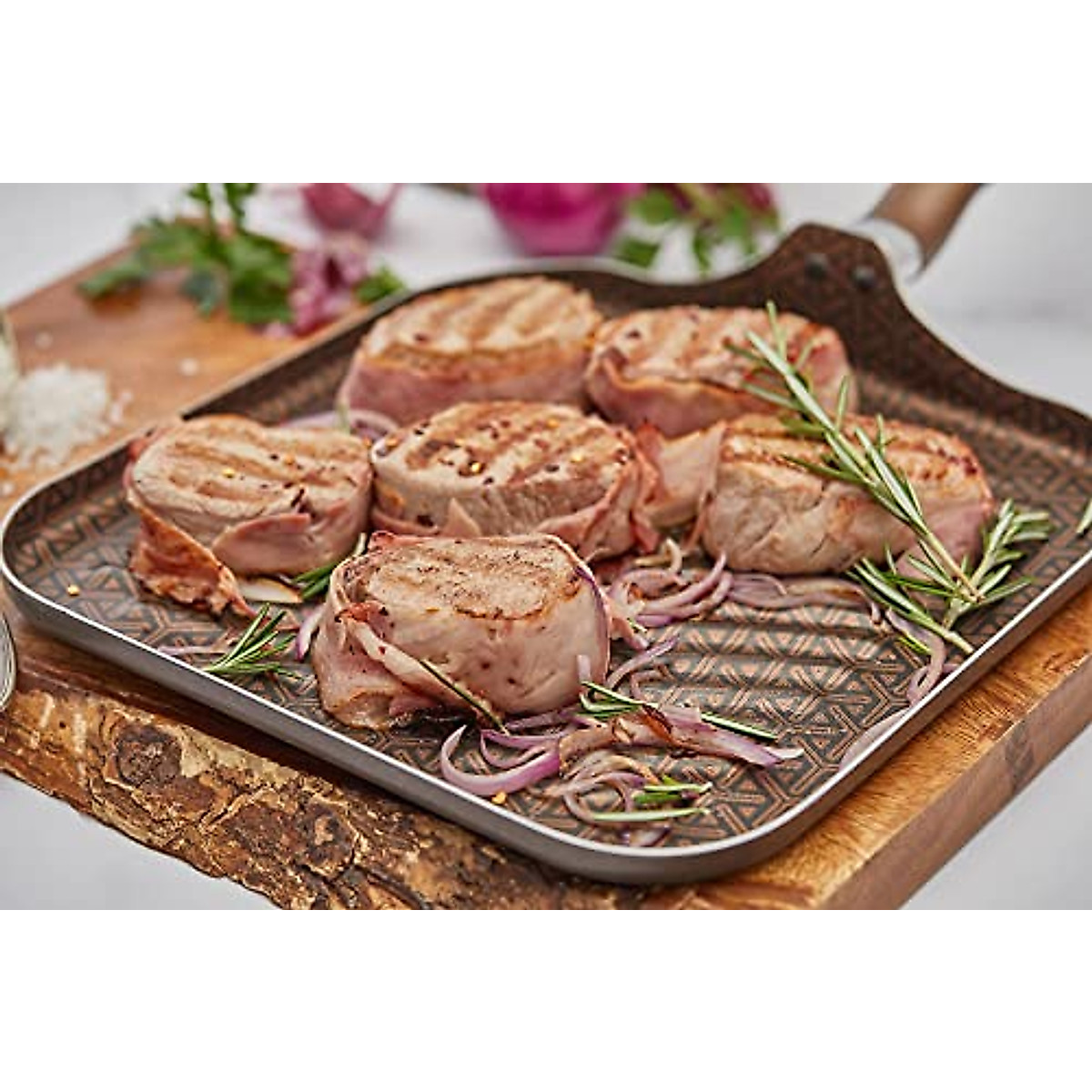 IMUSA USA 10.5" Talent Master Deluxe Grill Pan with Thermal Signal Technology