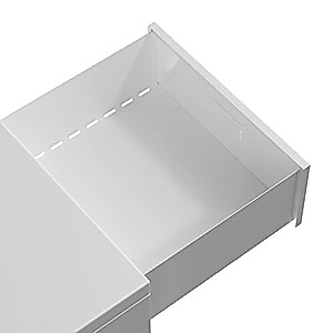 Howzone 5 Drawer Vertical File Cabinet,Home Metal Mobile File Cabinet, Office Organizer File Cabinet,Under Desk Vertical File Cabinet with Wheel,Assembly Required (White)