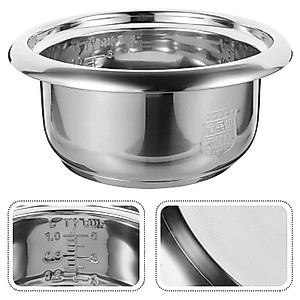 Gadpiparty Rice cooker liner electric cooker insert power cooker insert liner rice cooker accessories stainless rice cooker electric cooker supplies pots and pans indoor Stainless steel