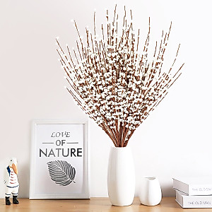 yinhua 10 Pcs 29.5" Long of Jasmine Artificial Flowers Faux Jasmine Fake Flower for Wedding DIY Floral Art Plant Home Office Party Decoration (White)