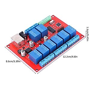 Kadimendium Ethernet Relay Board 8-Channel Network Switch TCP UDP Module Controller Circuit Board LAN Ethernet Electronic kit