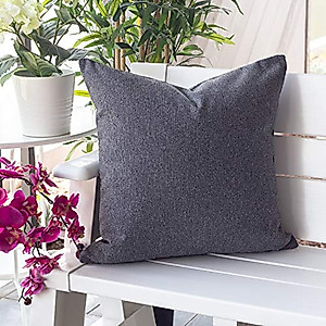 Homey COZY 20x20 Chenille Indoor/Outdoor Accent Pillow (Set of 2), Gray 2 Count