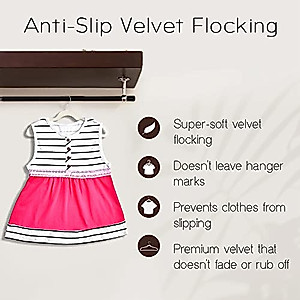 Sleek Pick Premium Children Hangers Velvet Ivory, 70 Pack,7.9 x 13.8” Non-Slip Felt Hangers, Heavy Duty Ultra Slim Kids PreTeen Hangers, Space-Saving Hangers 360 Hooks, Contoured Notched Shoulders
