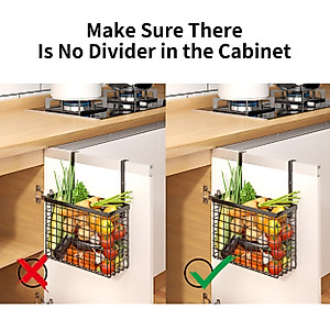 Qflushor Cabinet Door Organizer with Towel Bar, 2 Pack Over The Cabinet Door Organizer, Cutting Board Organizer with Towel Holder Kitchen Cabinet Organizer for Pantry, Baking Sheet, Wrap, Black