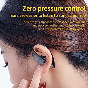 Led Digital Display Touch-Control Wireless Earphones Bluetooth TWS Stereo Earbuds Waterproof Noise Cancelling Headset with Mic Ear Hooks for Play Games Sport