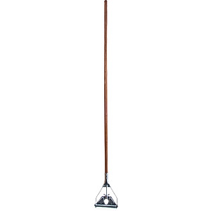 Carlisle FoodService Products 4034000 Wood Mop Handle with Metal Head, 1.13" Handle Diameter, 63" Length