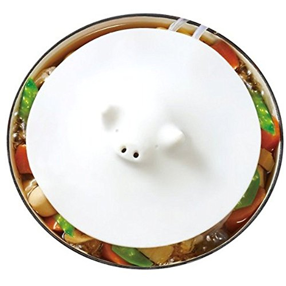 Marna White Piggy Steamer, 8-1/2"