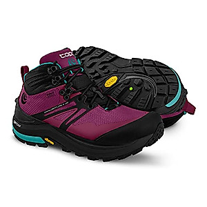 Topo Athletic Women's Trailventure 2 WP Comfortable 6MM Drop Trail Running Boots, Athletic Shoes for Trail Running, Raspberry/Black, Size 8