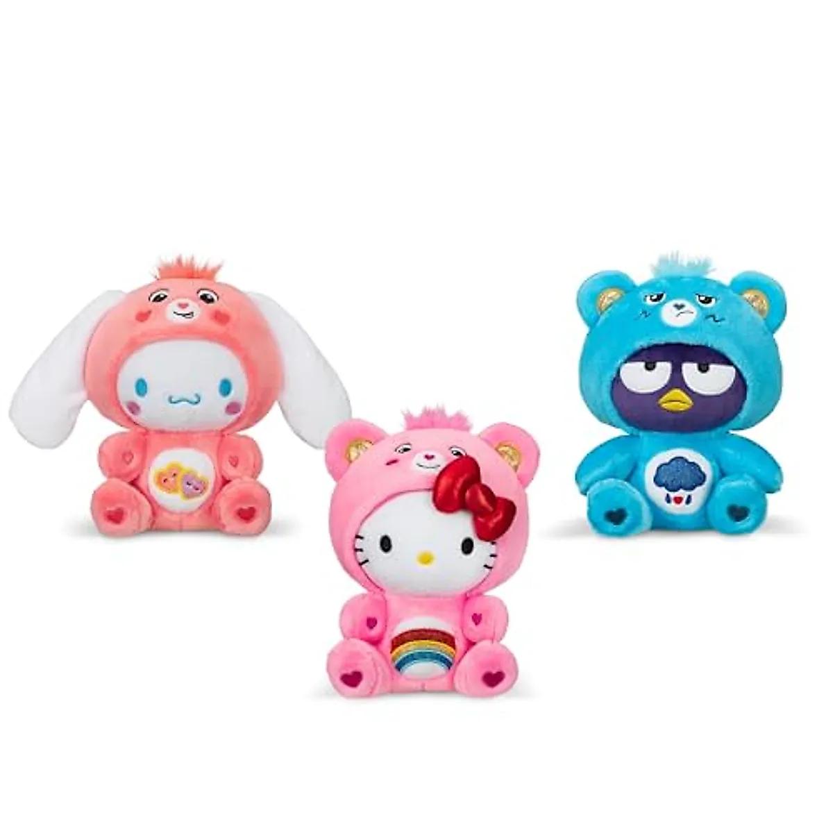 Care Bears Hello Kitty Dressed As Cheer Bear 8" Fun-Size Plush - Soft, Huggable Bestie! – Good for Girls and Boys, Employees, Collectors, Ages 4+