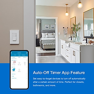 Lutron Caséta Wireless Smart Lighting Dimmer Switch for Wall and Ceiling Lights | PD-6WCL-WH | White