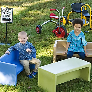 Children's Factory Adapta-Bench, CF910-056, Fern, Kids Flexible Seating, Classroom, Preschool and Daycare Furniture, Indoor or Outdoor Toddler Chairs