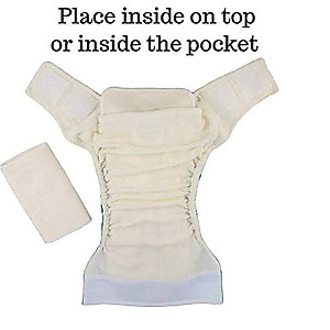 KaWaii Baby Premium Label Cloth Diaper Inserts, 4-Layer (No Microfiber or Fleece Inside), Washable, Reusable Soaker Pads, for Newborn Cloth Diaper 6-22 lbs - Pack of 10