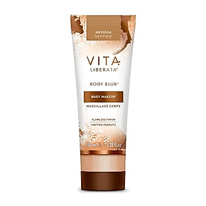 Vita Liberata Body Blur, Leg and Body Makeup. Skin Perfecting Foundation for Flawless Bronze, Easy Application, Radiant Glow, Evens Skin Tone, New Packaging