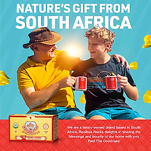 Caffeine Free Red Rooibos Tea Bags 40 - Naturally Sweet Herbal Tea Safe for Children and Pregnant Women - Low Tannin, Premium Organic Rooibos Tea Sustainably and Ethically Farmed in South Africa