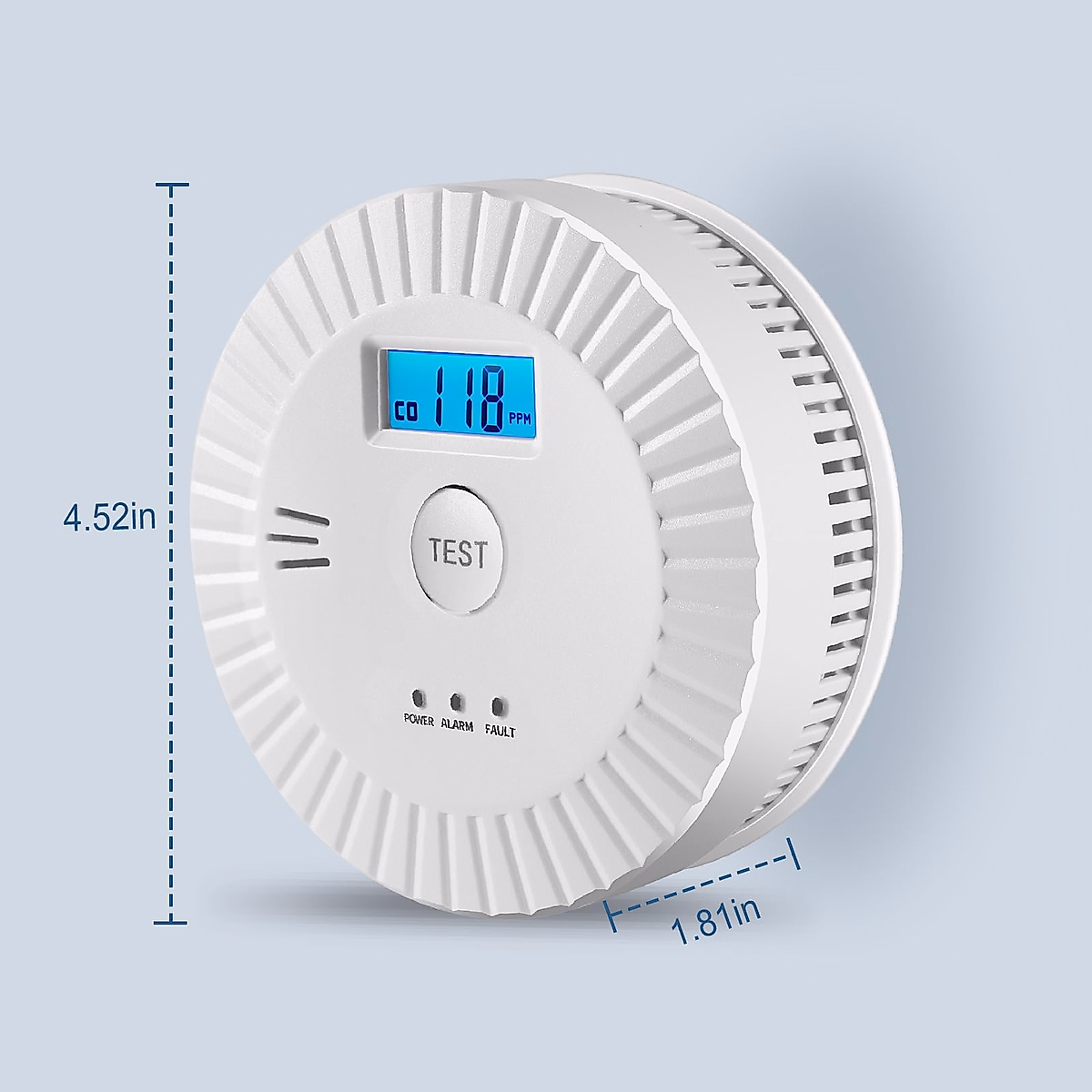 3 Packs Smoke and Carbon Monoxide Detector Powered by Battery,Portable Smoke Detector Carbon Monoxide Detector Combo with Large LCD Display, Fire Alarm Smoke Detector for Home,Kitchen