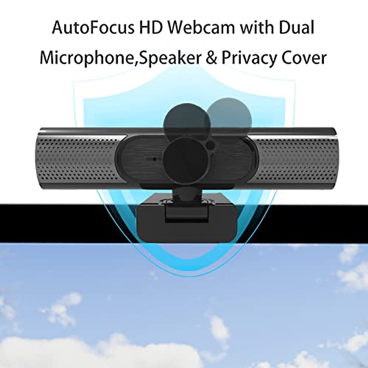 2K Webcam,Live Streaming Autofocus Dual Microphone Web Cam with Privacy Cover,110 Degree View Angle Web Camera for Video Calling, Recording, Conferencing, Gaming