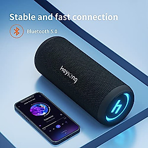 HEYSONG Waterproof Bluetooth Speaker, Portable Wireless Outdoor Speakers with 20W Loud Stereo Sound, Good Bass, IPX6 Speaker for Pool, Shower, Kayak, Beach Accessories, Gifts for Men Women