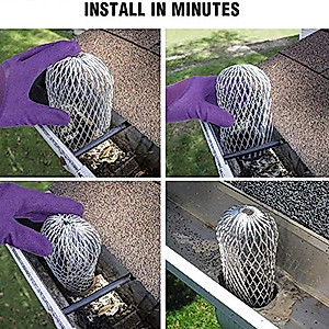 Walbest Garden Tools|Housewarming Gift|Roof Gutter Filters,Leaf Drains Filter Reusable Easy to Use Adjustable Protective Gutter Guard Filter for Daily Use - Silver