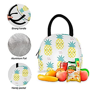 Kigai Cute Pineapple Backpack for Boys Girls School Travel Back Pack Lightweight Durable Bookbag with Lunch Bag