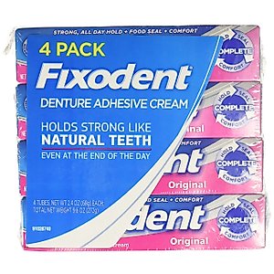 Fixodent 83515968 Denture Adhesive 9.6 oz. 4 Pack