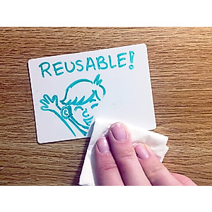 Apostrophe Games Dry Erase Blank Playing Cards, Poker Size - 2.5" x 3.5", 45 Reusable Blank Cards w/Box, Flash Cards, Board Game Cards, Study Guide & Note Cards