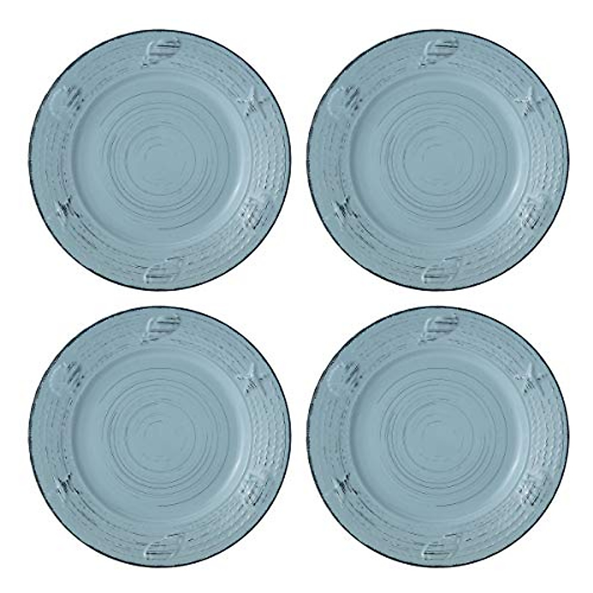Pfaltzgraff Trellis Coastal 16-Piece Dinnerware Set, teal