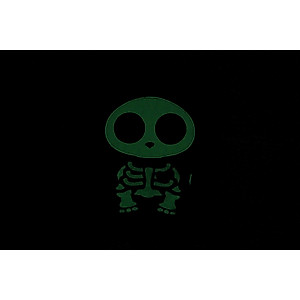 Black Glow in the Dark Skeleton Cat Crossbody Purse Small