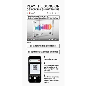 I Love You Like The Song - Customized Sound Wave Prints - Soundwave Art in Acrylic Frame Gift for 3rd Anniversary, Valentines Day and Birthday