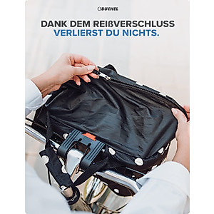 Büchel 81517017 Unisex Adult Bicycle Handlebar Bag with Express Click Mount Black/White