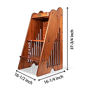 CONSDAN Kitchen Step Stool for Toddlers, Kids Standing Tower Kitchen Toddler Learning Stool, Kitchen Helper Stool with Safety Rail for Kitchen Counter, Bathroom Sink, Solid Wood