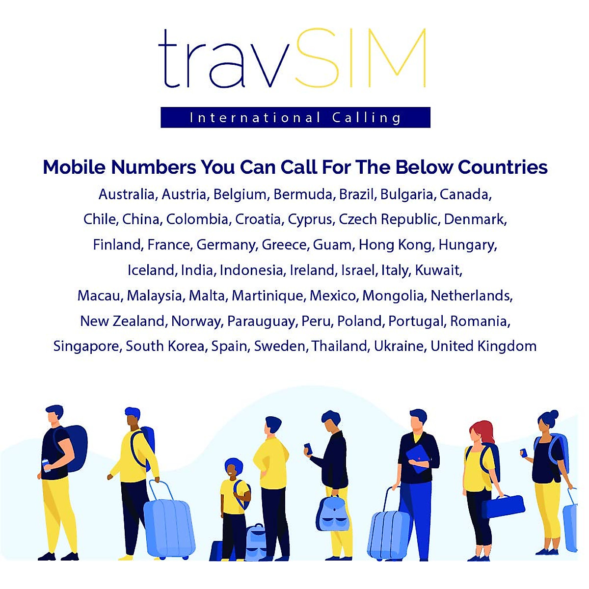 travSIM USA SIM Card (Lycamobile SIM Card) Valid for 30 Days – 6GB 3G 4G LTE Mobile Data - United States Lycamobile US SIM Card (Unlimited USA & International Calls & Texts)