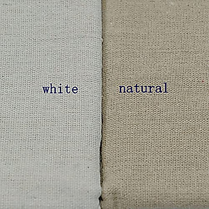 Natural Linen Needlework Fabric,Garment Craft, Flower Pot Decoration and Tablecloth, Embroidery Fabric for Garments Crafts Accessories, 20by 62-Inch