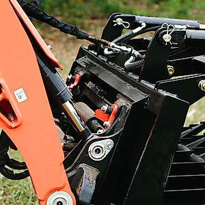 Titan Attachments 60" Economy Series Root Grapple Bucket Attachment, Universal SSQA Connection, Twin 3,000 PSI Cylinder with Cylinder Guard, Back Stoppers, 3/8" Thick Steel Frame