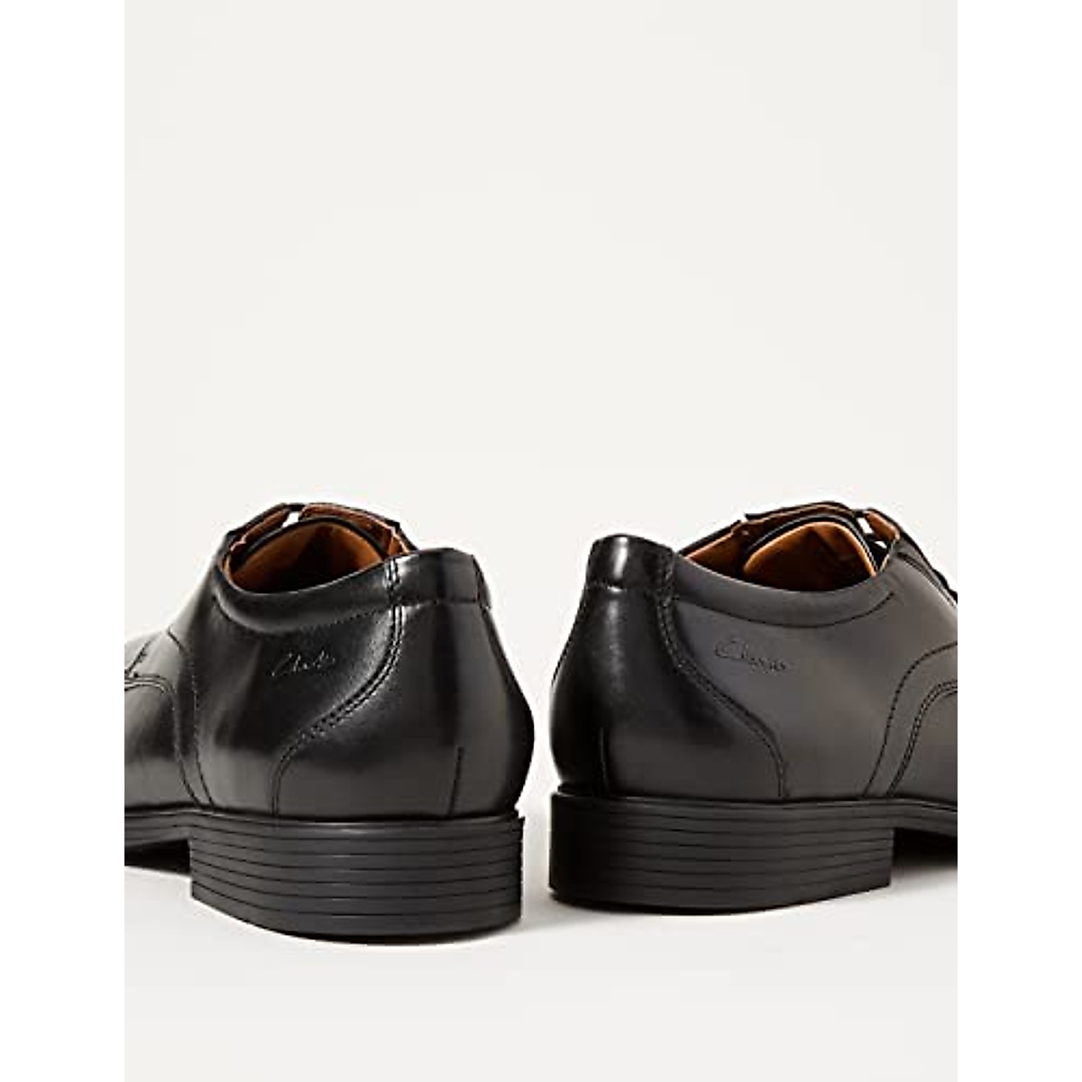 Clarks Men's Whiddon Cap Oxford, Black Leather, 12 Wide