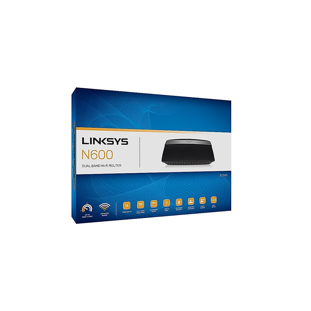 Linksys E2500 (N600) Advanced Simultaneous Dual-Band WiFi N Router, Renewed (E2500-RM2)