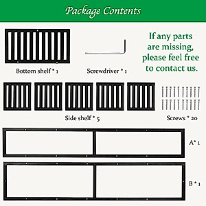 Gar-Life Bamboo Plant Stand for Indoor&Outdoor Plants 6 Tier 7 Potted Multiple Flower Pots Holder Shelf Rack Display stand for Patio Garden, Living Room, Corner Balcony and Bedroom (Black)