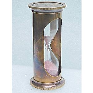 MERIDIAN NAUTICALS Brass Sand Timer Nautical Vintage Antique Item Replica Hour Glass Maritime Item