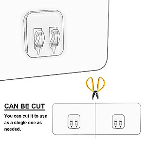 FGSAEOR 9 Pack Shower Caddy Adhesive Replacement, Transparent Adhesive Hooks Stickers, Strong Wall Hook Strip for Shower Caddy Basket Shelf, Soap Holder, Bathroom Storage Corner Shelves, Kitchen Racks