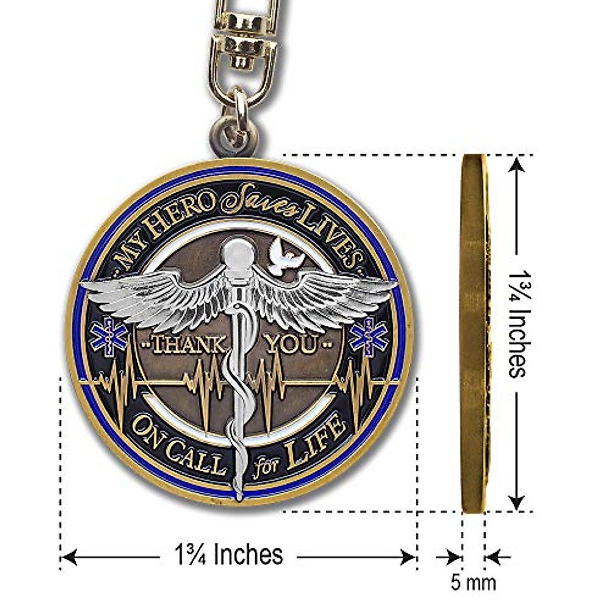 Armor Coin Medical Services EMT EMS Appreciation Key Chain