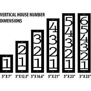 Custom Address Marker - Vertical House Number - Metal Address Sign